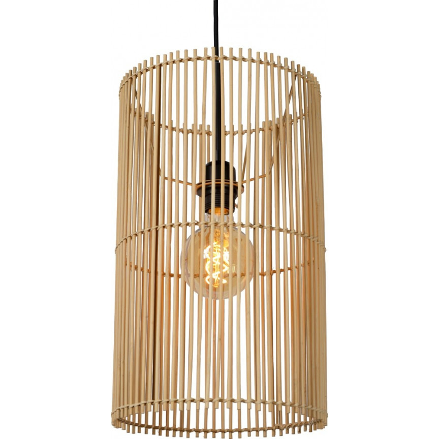 Lampy boho | Lampa wisząca rattanowa boho Jantine 26 Lucide