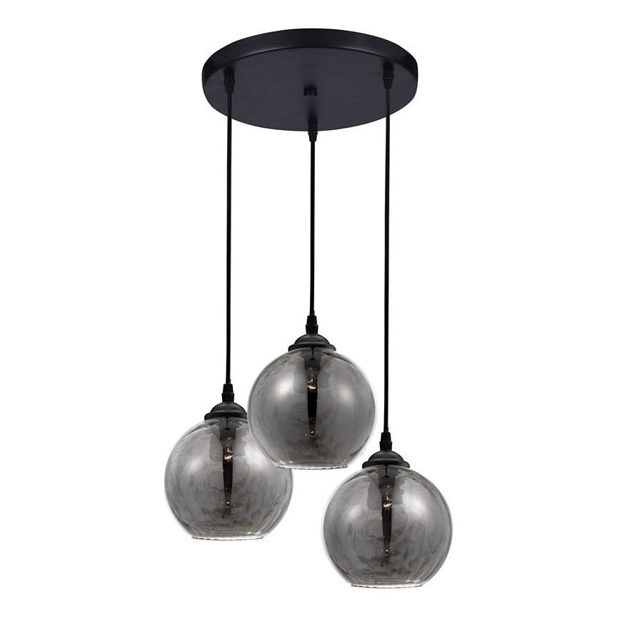 Designer Perlage 30 black glass balls pendant lamp