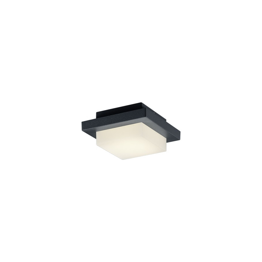 Modern Hondo LED anthracite square outdoor ceiling light Trio