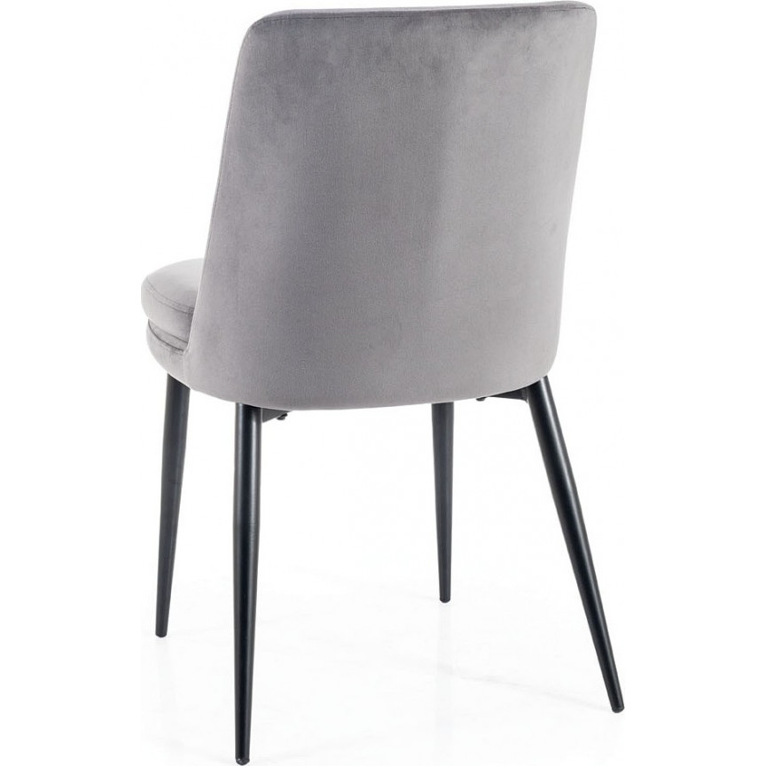 Kayla grey round seat velvet chair Signal