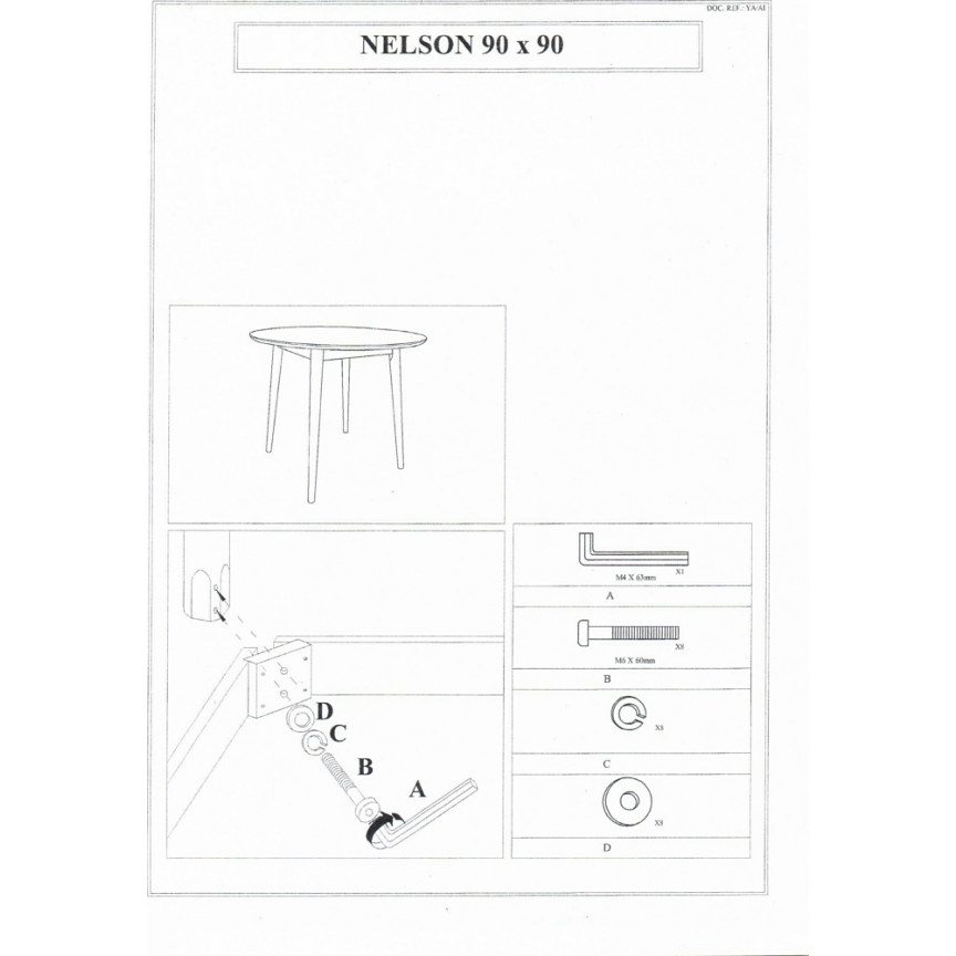 Stylish Nelson 90 oak round scandinavian dining table Signal