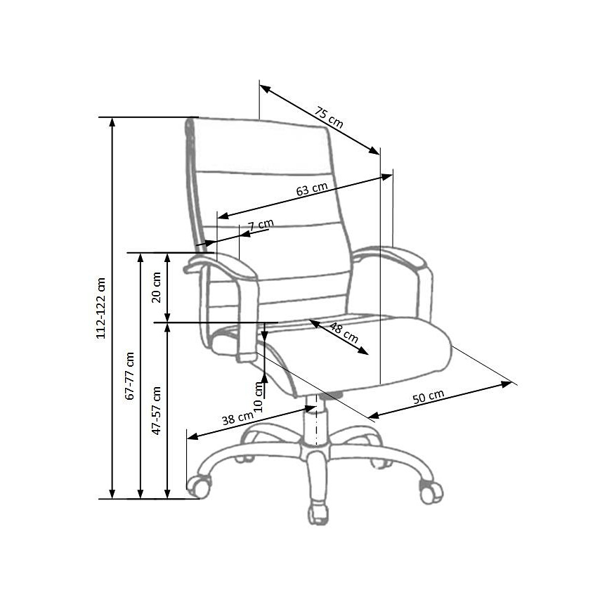 Stylish Teksas black leather office chair Halmar