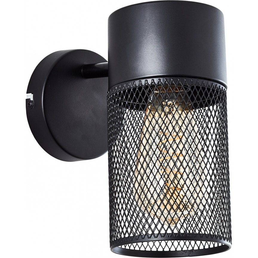 Kinkiet ażurowy Kamolo czarny mat Brilliant
