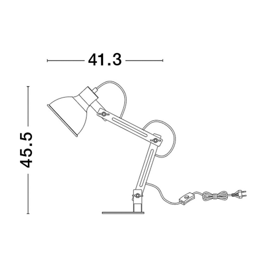 Form black&wood wooden desk lamp